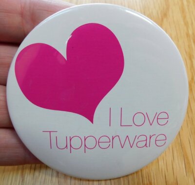 Vintage Tupperware ~I LOVE TUPPERWARE~Metal Round Pin | eBay