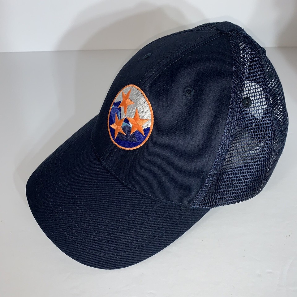 Tri-Star TENNESSEE Logo State TN Embroidered Black Baseball Cap Hat ...