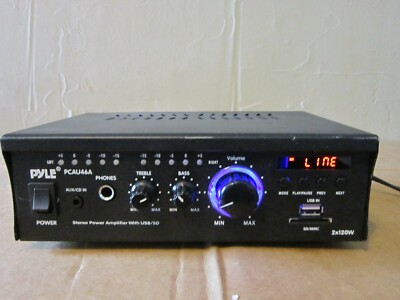 Pyle PTAU45 Mini 2x120 Watt Stereo Power Amplifier | eBay