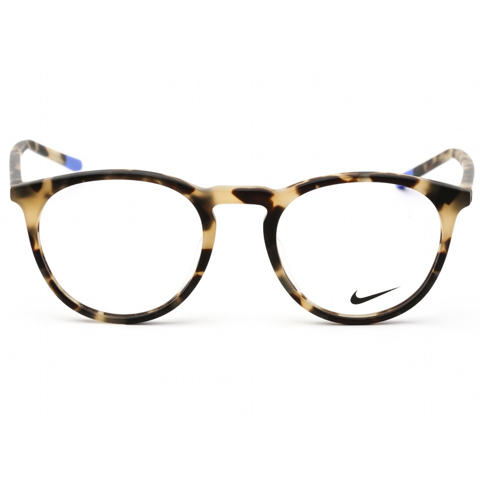 Nike Unisex Eyeglasses Clear Demo Lens Matte Tortoise Round Frame NIKE ...
