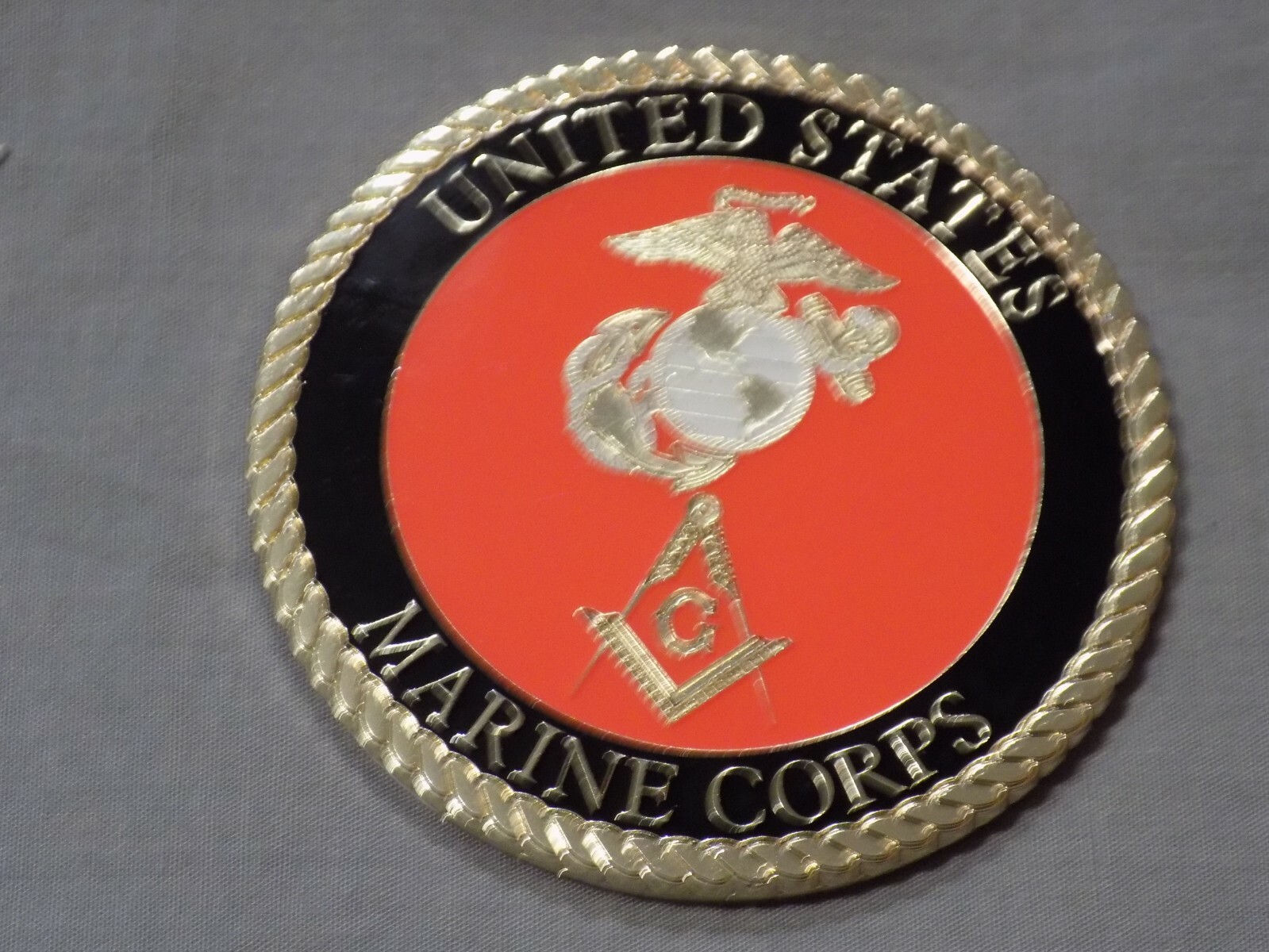 US Marine Masonic Square Compass 3" Car Emblem Freemason Fraternity NEW ...