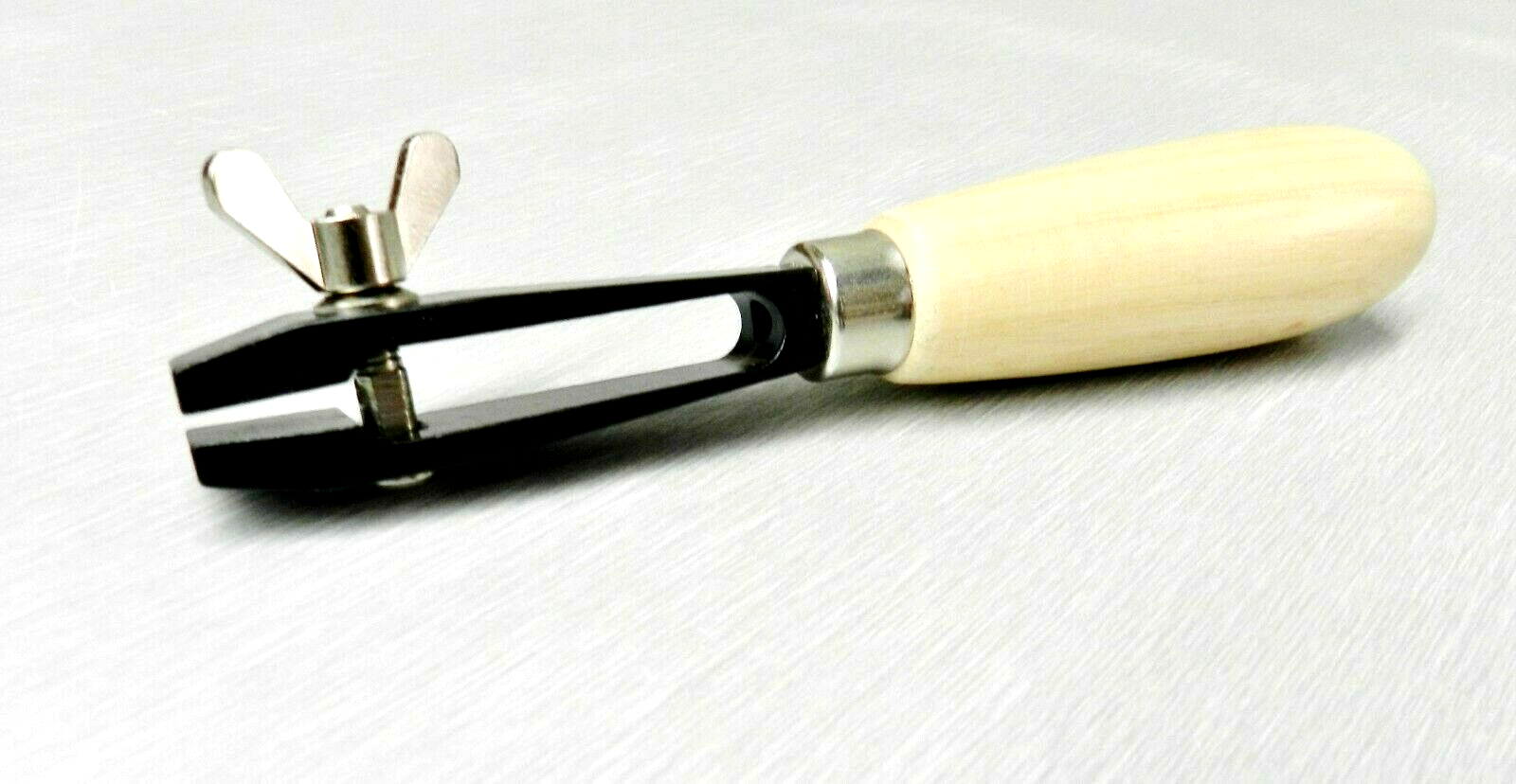 Hand Vise Holder Pin Vise Smooth Jaw Wood Handle Hard Steel Spring Back ...
