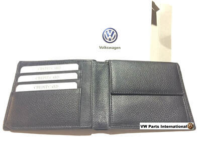 Genuine Volkswagen Mens Leather Wallet VW OEM Dads Him Mr Male Birthday ...