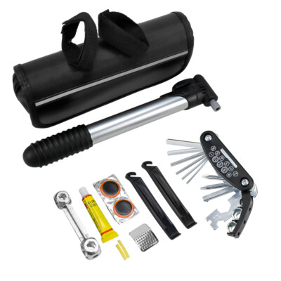 Bike Cycle Bicycle Frame Tools Puncture Repair Kit Carry Case Bag with ...