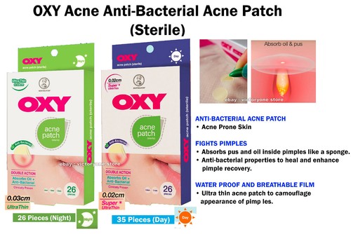 OXY Anti Bacterial Acne Patch Sterile Double Action Absorbs Oil For Day ...