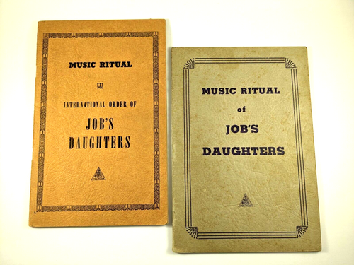 Vintage Music Ritual of Job's Daughters Book Lot of 2 1935/1945 | eBay