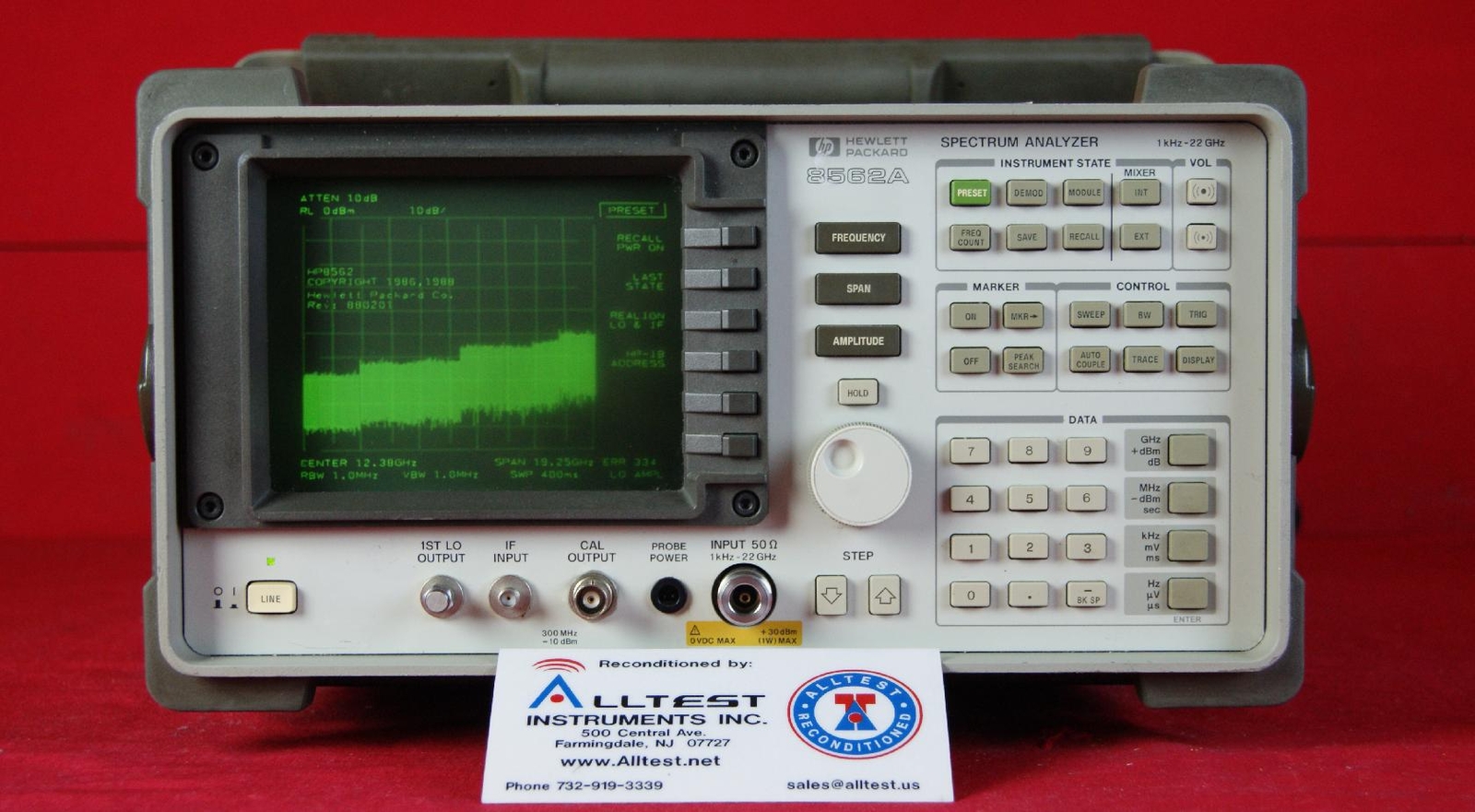 HP 8562A Spectrum Analyzer 1kHz-22GHz with errors 2805A01951 | eBay