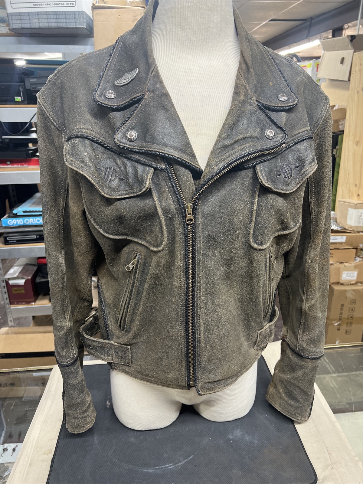 Harley Davidson Billings Jacket L mens Brown leather … - Gem