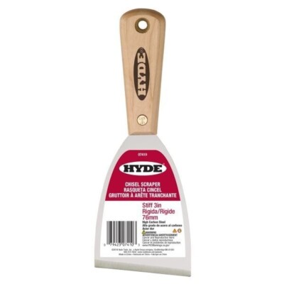 Hyde Tools - Stiff Chisel Scraper, Hardwood Handle 3" | eBay