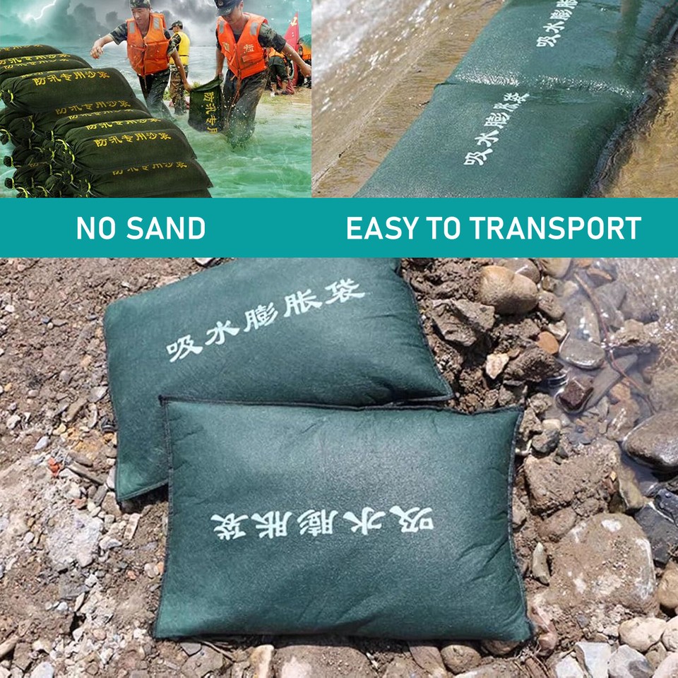 Water-absorbing Expansion Bag Flood Prevention Sandbag Garage Water ...