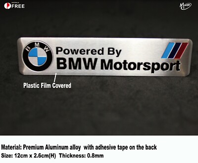 Powered By BMW Motorsport Badges Metal Sticker Emblems 12CM Best Gifts ...