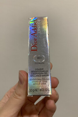 New Auth. DIOR Addict 951 Too Much Hydra Gel Mirror Shine Lipstick RRP ...