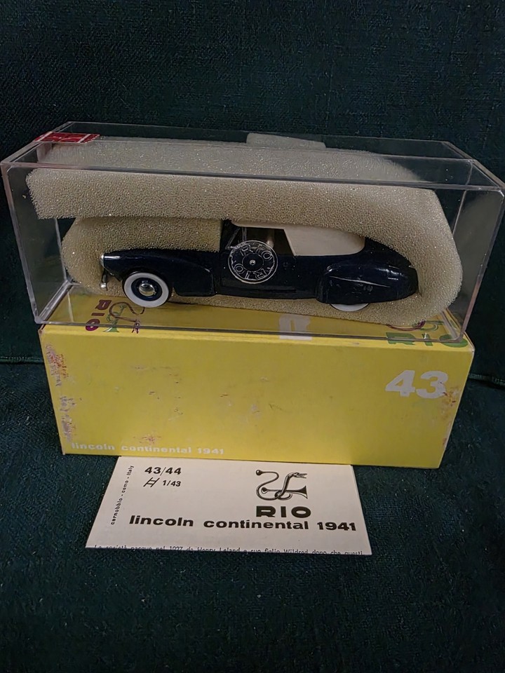 Vintage , Rio, #43 Lincoln Continental 1942 1/43 Scale, Die Cast | eBay