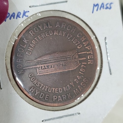 Hyde Park Massachusetts Norfolk Royal Arch Masons RAM Chartered 1870 ...