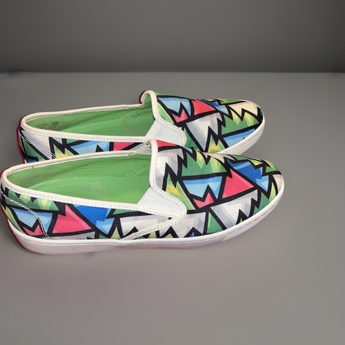 Loudmouth Multi Color Slip-On Flats Colorful Shoe Unisex Size 8.5 Retro ...