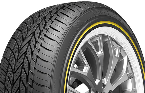 4 Vogue Tyres Custom Built Radial 235/60R16 104H White/Gold Sidewall ...