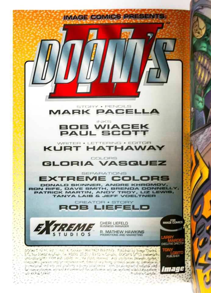 Doom's IV #4 (1994 Image) Mini-Series Liefeld/Pacella & Marlo Alquiza ...