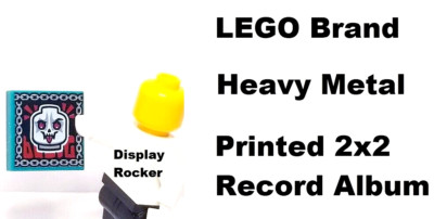 LEGO Heavy Metal Record Album Vinyl Headbanger Minfig Head Tongue Out ...