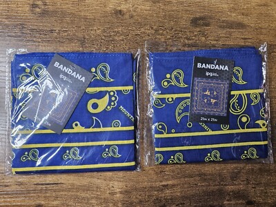 Lot Of 2 West Virginia University Collegiate Bandana Yellow/Blue ...