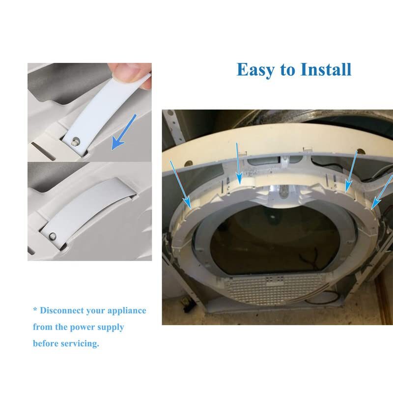 4PCS WE3M51 WE3M52 Clothes Dryer Teflon and Nylon Drum Bearing Slide ...