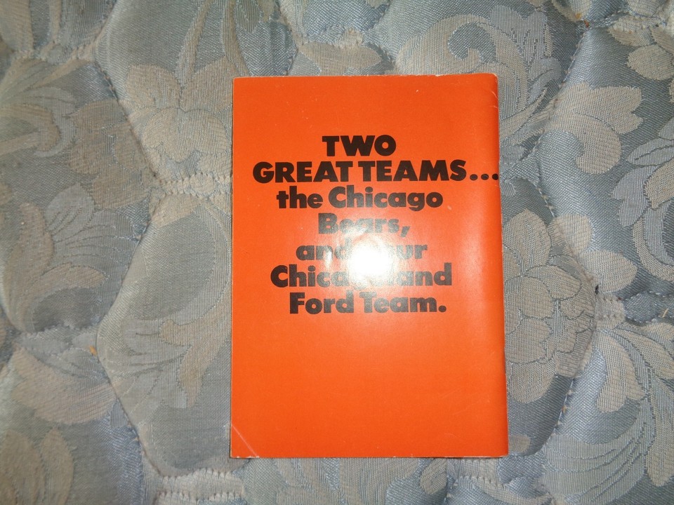 1973 CHICAGO BEARS MEDIA GUIDE Press Book Program Yearbook NFL Football ...