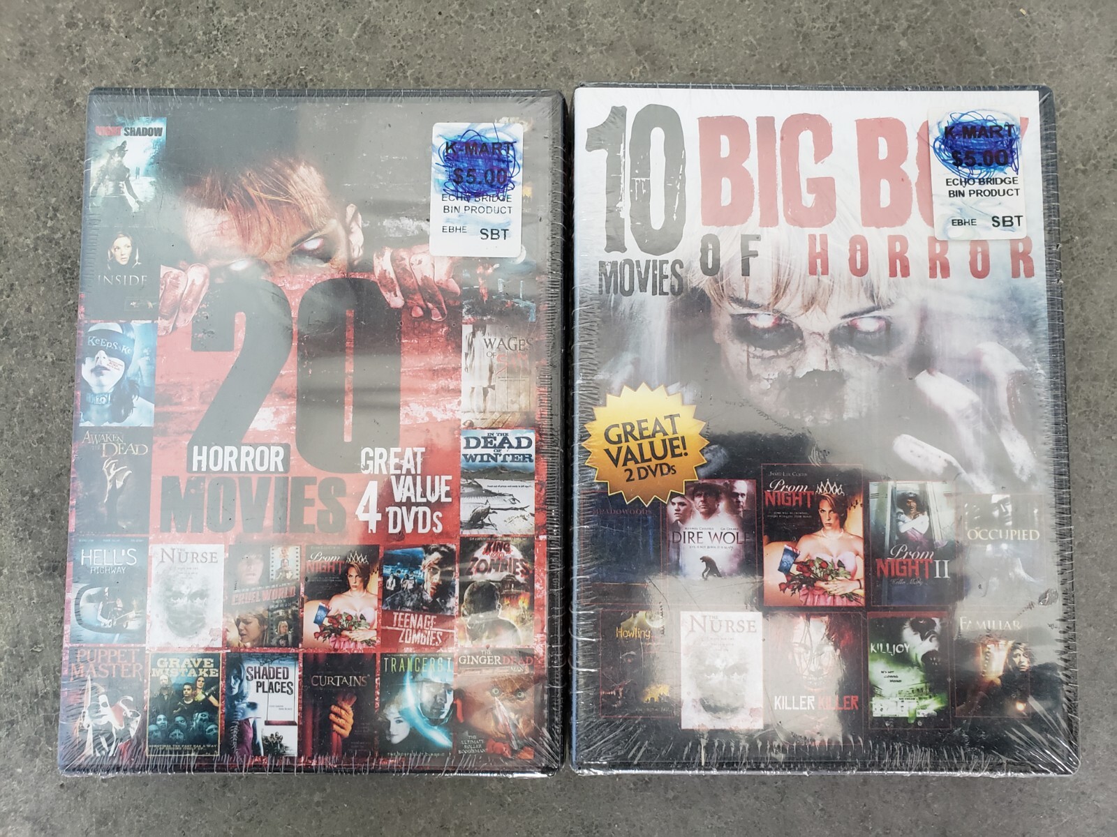 10 Movies Big Box of Horror 2 DVD Set Killjoy Nurse Dire Wolf plus ...