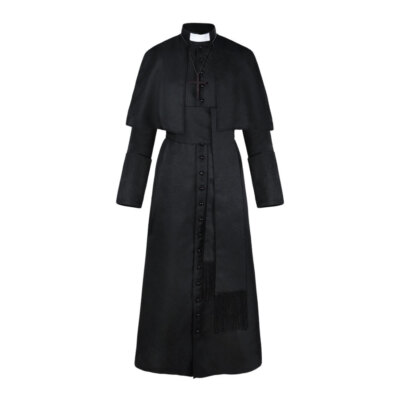 Medieval Cassock Priest Costume Clergy Man Catholic Church Cosplay ...