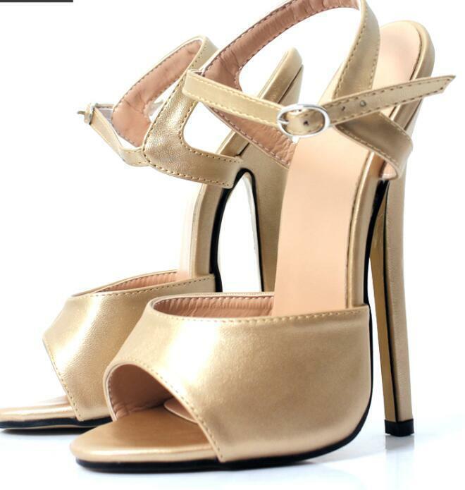 Women's Party 18CM Super High Heel Sandal Shoes Stilettos Peep Toe 45 ...
