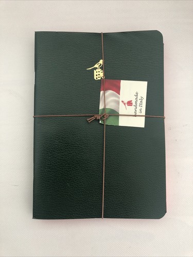 New Set of 3 Bieffe Made in Italy Lined Notebooks Journals Green | eBay