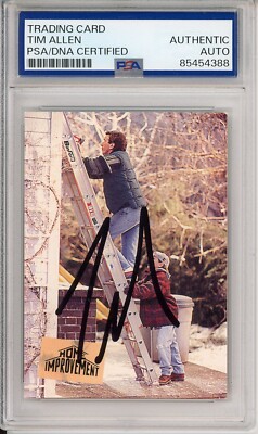 1994 SKYBOX HOME IMPROVEMENT #11 TIM ALLEN SIGNED CARD PSA DNA COA ...
