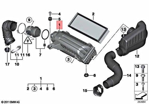 Genuine MINI Cooper One R55 R56 R57 R58 R59 R60 R61 Intake assy ...