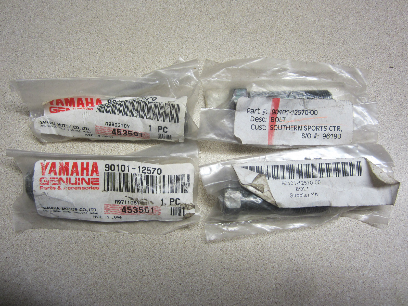 Yamaha 90101-12570 (4) Bolts | eBay