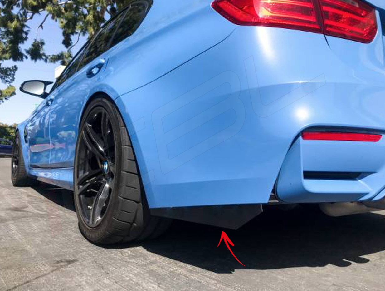 BMW Carbon Fiber Bumper Extensions Rear Splitter Diffuser Canard E90 ...