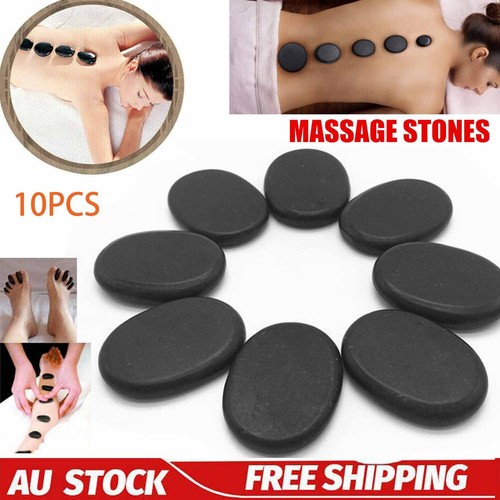 1/10x Hot Massage Stone Basalt Stones Set Rock SPA Massage Relax Lava ...