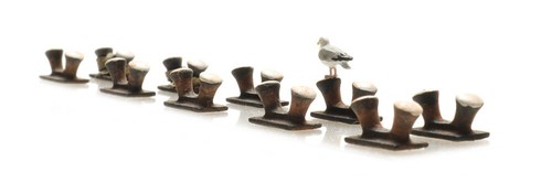 Artitec 387.491 Set Of Port Bollards With Double Map (10X) HO 1:87 | eBay