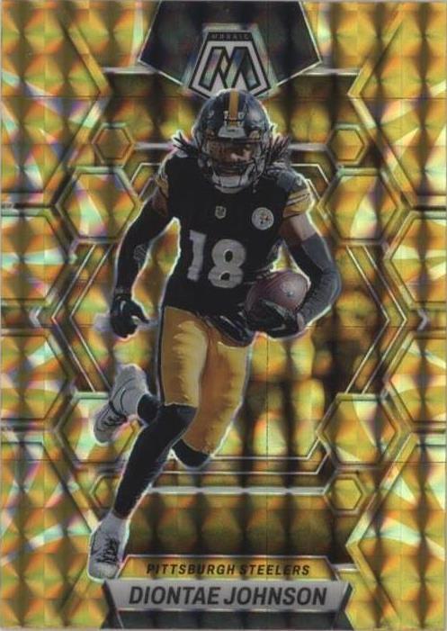 2023 Panini Mosaic - Diontae Johnson #204 Reactive Yellow Mosaic Prizm ...