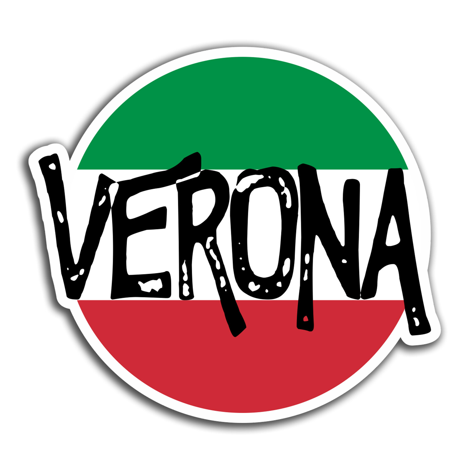 2 x 10cm Verona Italian Vinyl Stickers - Travel Sticker Laptop Luggage ...