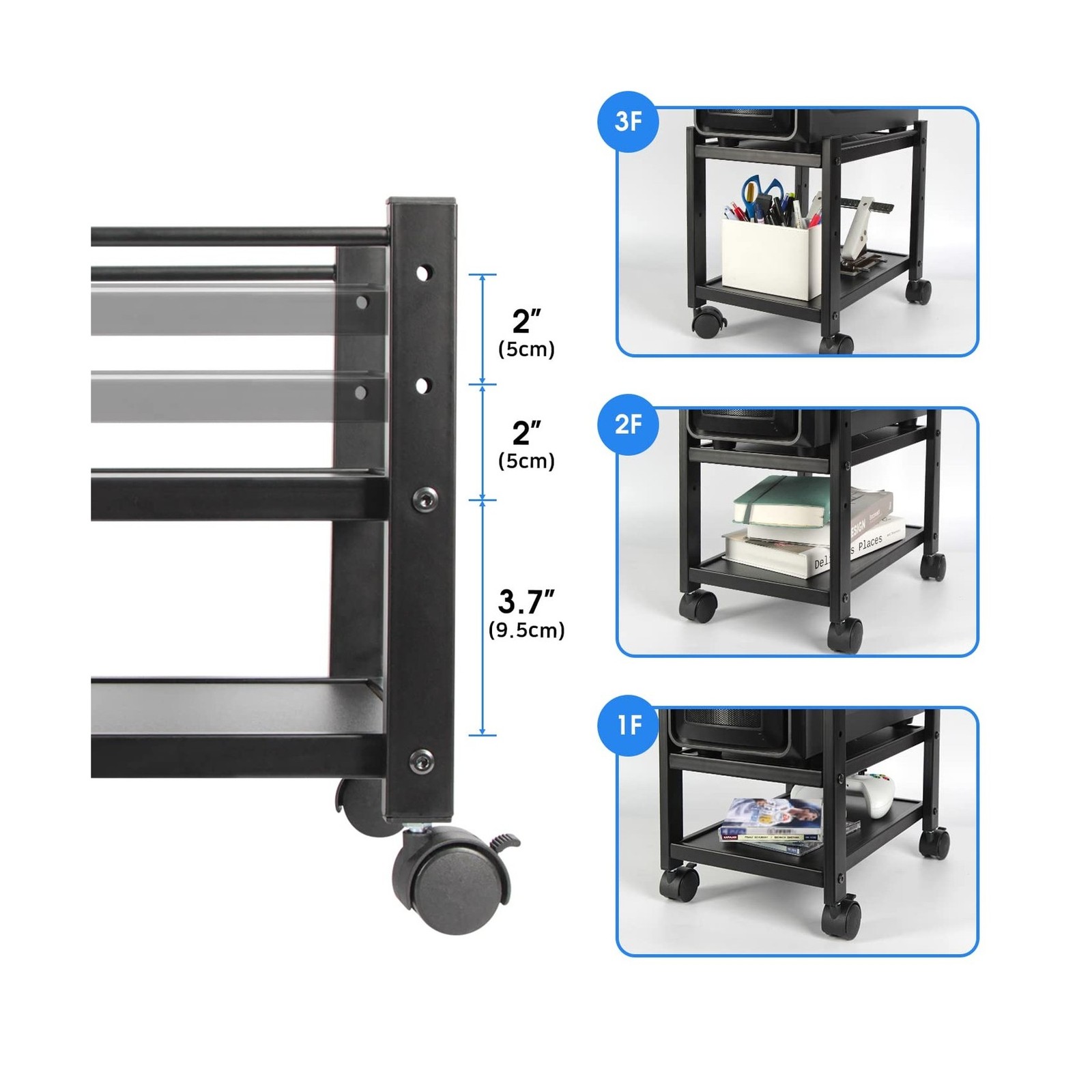 J JACKCUBE DESIGN 2 Tier Computer Tower Stand for Desktop CPU, ... FAST ...