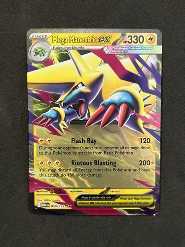 Mega Manectric ex 050/132 Mega Evolution English Double Rare | eBay