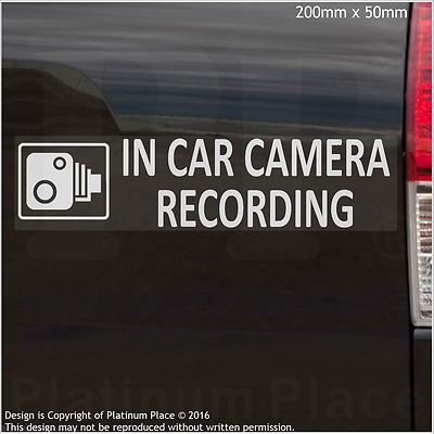 1 x EXTERNAL- In Car Camera Recording Stickers -CCTV Sign-Van,Lorry ...