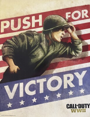 Call of Duty ~ Push For Victory & WWII Back to Back ~ Double Sided 11 x ...