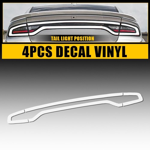 For 2015-23 Dodge Charger Track Tail Light Rear White Decal Vinyl Tint ...