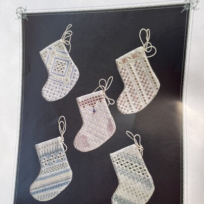 Hermanson Hardanger Heirloom Christmas Stocking Ornaments 5 Pattern ...