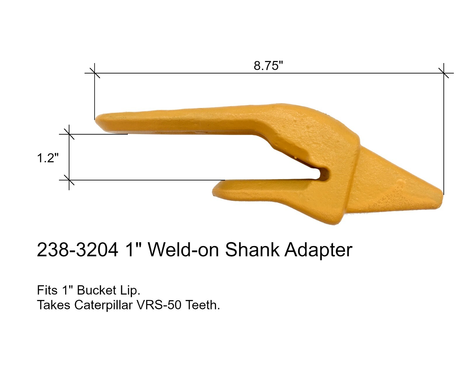 9 Mini Excavator Weld-on Adapters, Teeth & Pins Combo, 238-3204 1", 238 ...