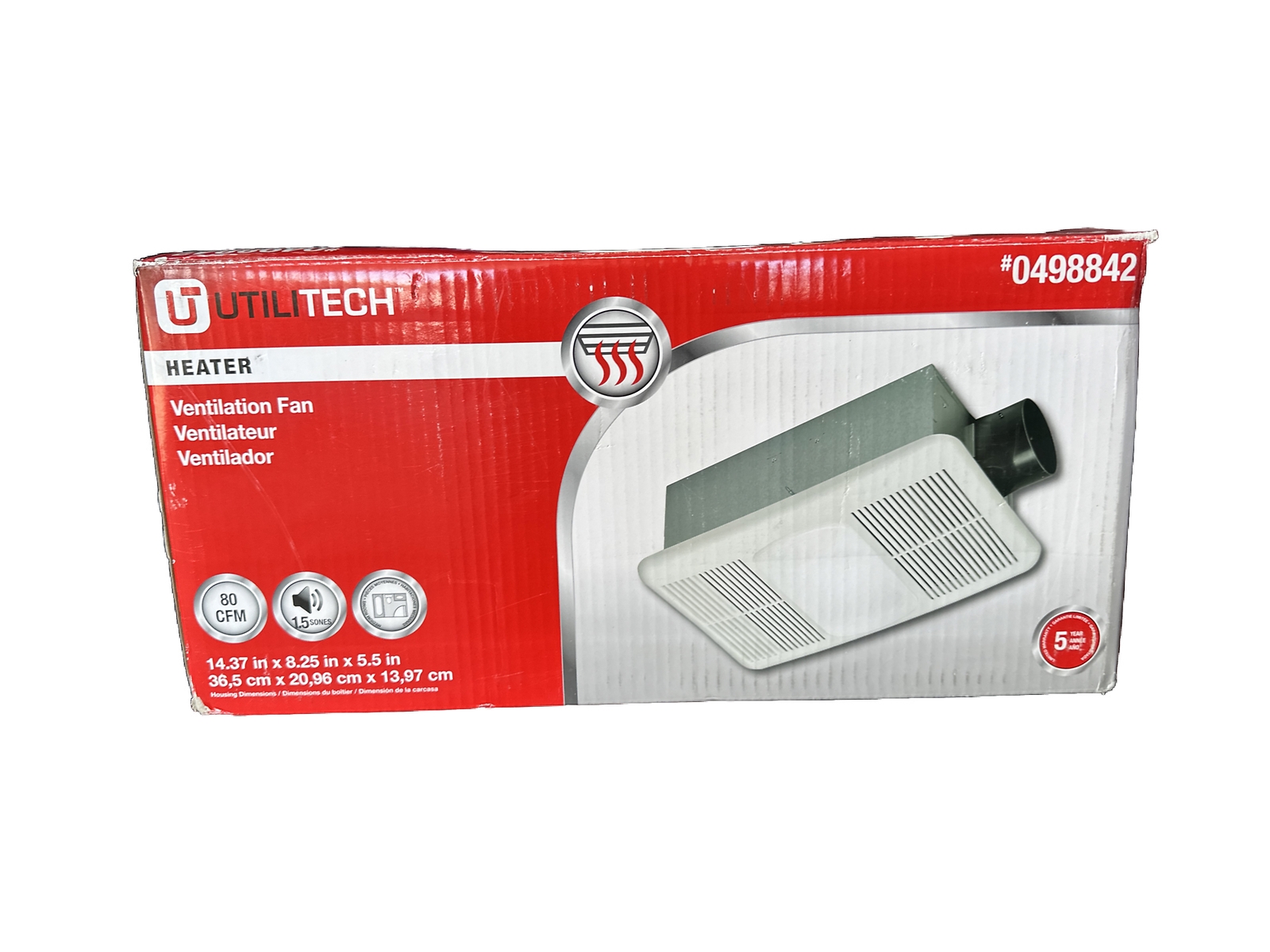 Utilitech Heater Ventilation Fan With Light #0498842 White for sale ...