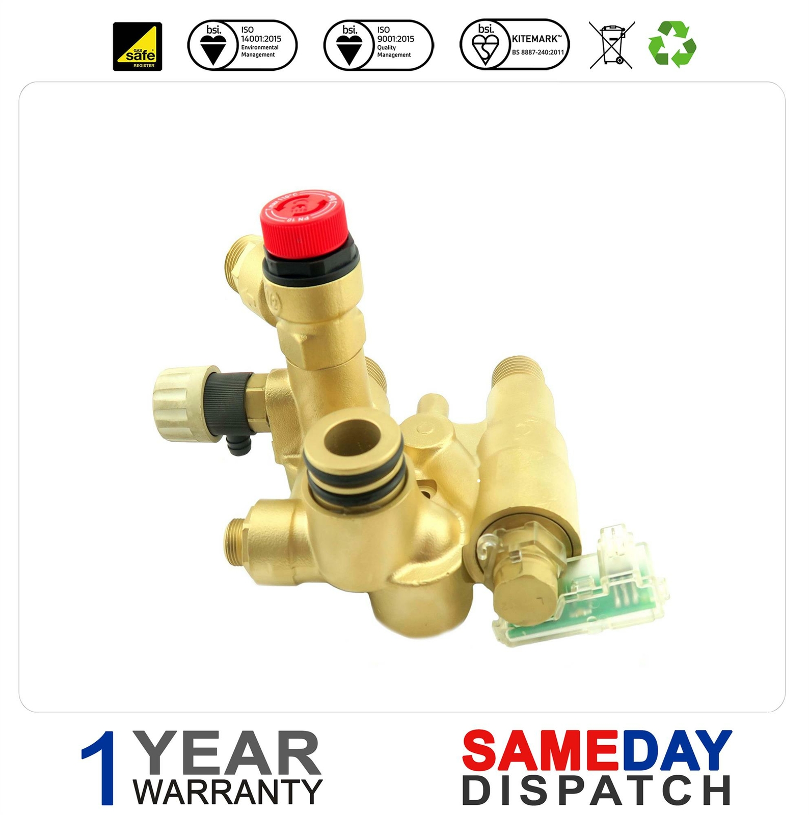 BAXI DUOTEC PLATINUM PROMAX 28 HE, 33 HE ( 12 L ) HYDRAULIC INLET VALVE ...