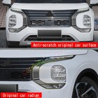ABS Carbon Fibre Front Headlamp Molding Trim For Mitsubishi Outlander ...