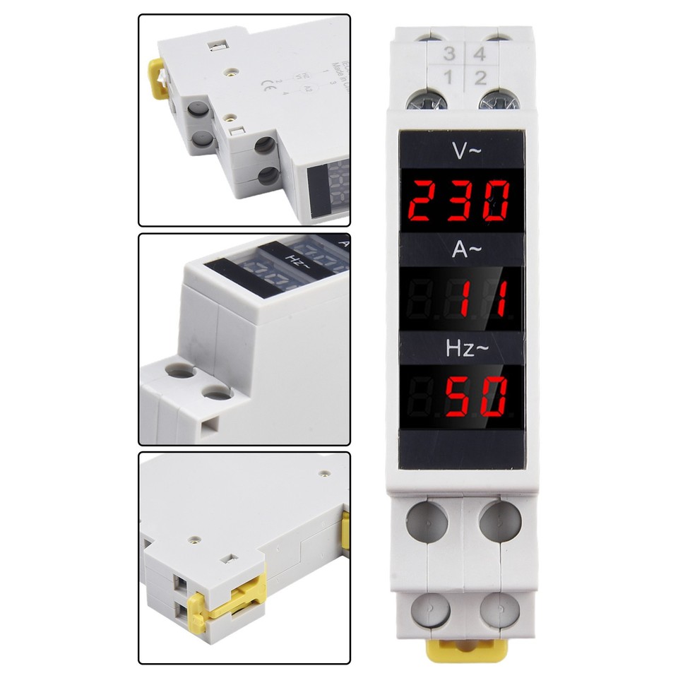 Clear View Single Phase Digital Voltmeter Ammeter HZ Meter AC80500V ...