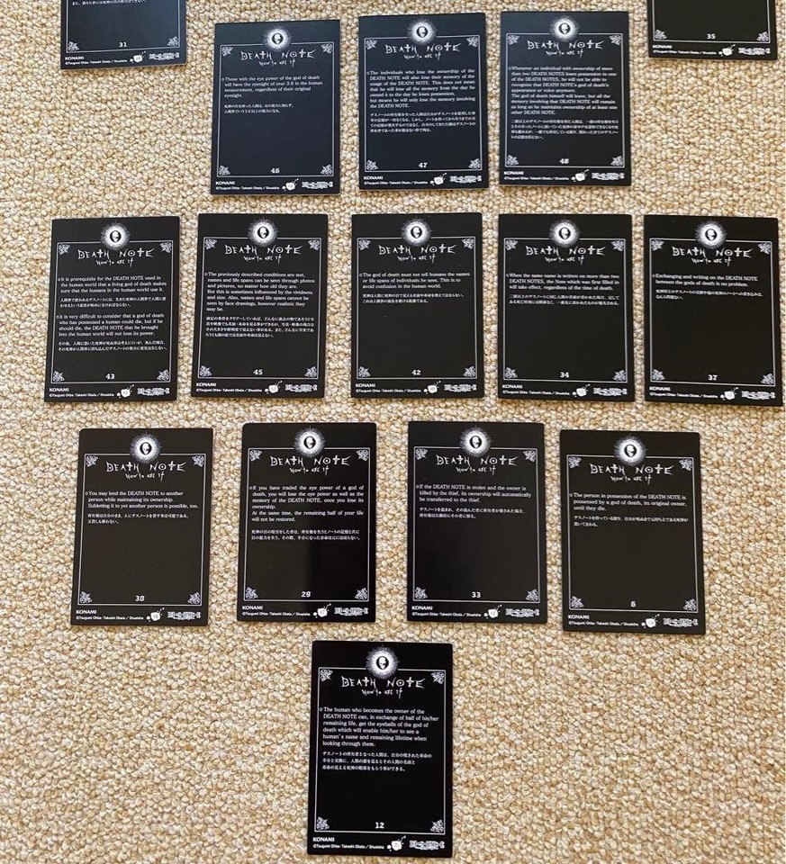 Death Note Card Special Kira Light Yagami L Ryuk 20 Pieces | eBay