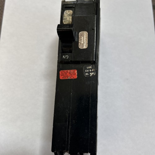 SQUARE D 100 AMP TYPE QITF DOUBLE POLE CIRCUIT BREAKER SIDE FED TESTED ...